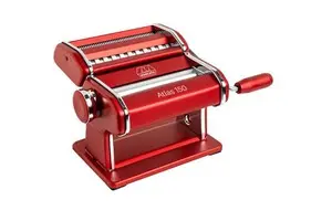 MARCATO Atlas 150 Pasta Machine With Cutter, Hand Crank, And Instructions - Red