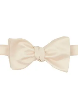 BROOKLYN BRIGADE Solid Satin Bow Tie - Champagne