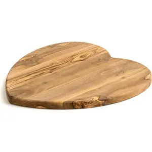 BERARD Olivewood Cutting Board, Heart Shape - Brown
