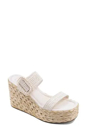 SHU SHOP Leena Platform Wedge Espadrille Sandal - Bone