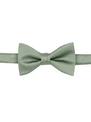 BROOKLYN BRIGADE Solid Satin Pre-tied Bow Tie - Sage