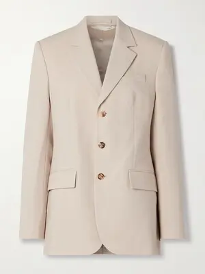 Wardrobe.NYC Wool-crepe Blazer - Neutrals