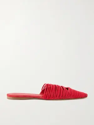 Tove Kenly Suede Mules - Red