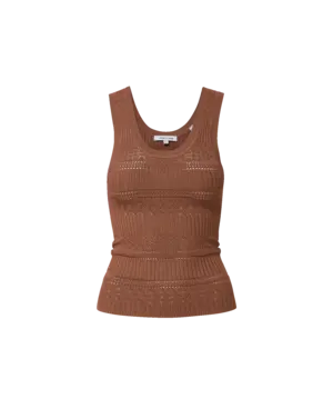 Veronica Beard Sandra Knit Tank Top - Chai