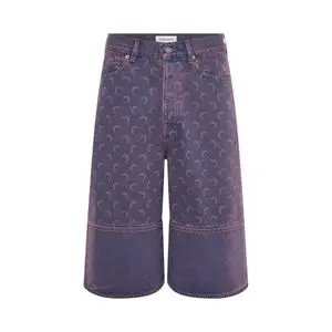 MARINE SERRE Moon Laser Denim Bermudas