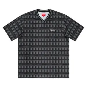 Supreme Grid Soccer Jersey - Black