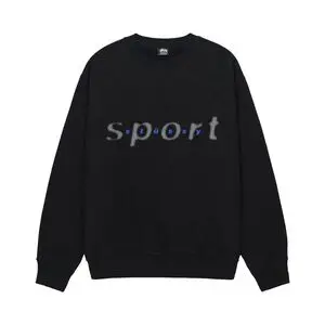 StÜssy Dot Sport Crew Sweatshirt - Black