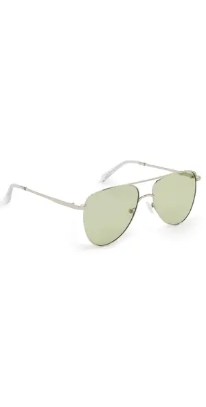 Le Specs The Duke Aviator Sunglasses - Silver