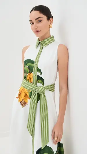 Borgo De Nor Floral Print Maxi Shirtdress