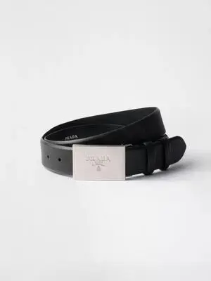 Prada Textured Leather Belt - Black