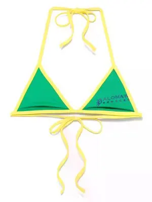 Paloma Wool Triangle-cup Bikini Top - Green