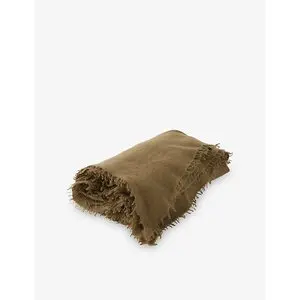 MAISON DE VACANCES Fringed Cashmere Throw 150cm X 200cm - Bronze