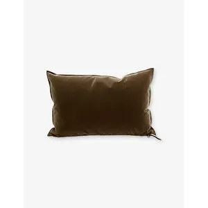 MAISON DE VACANCES Palazzo Cotton-velvet Cushion 40cm X 60cm - Havane