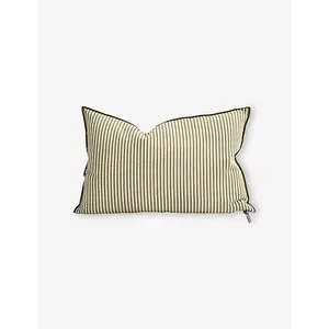 MAISON DE VACANCES Portofino Cotton And Linen-blend Cushion 40cm X 60cm - Bronze