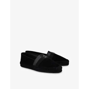 CHRISTIAN LOUBOUTIN Alfarica Leather Flat Espadrilles - Black