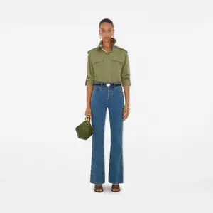 Burberry High-rise Bootcut Jeans - Mid Blue