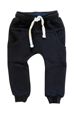 LAREE + CO Waffle Knit Joggers - Onyx