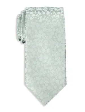 Michael Kors Big & Tall Jonnes Floral Neck Tie - Sage