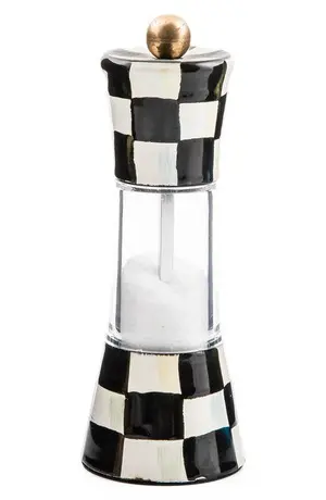 MACKENZIE-CHILDS Courtly Check Enameled Steel Grinder - Black/white