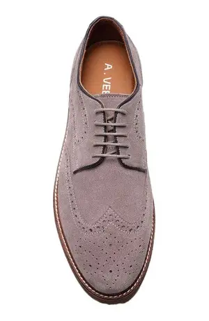 A. VEER Cambridge Wingtip Derby Lace-up - Taupe Suede