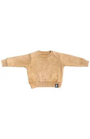 LAREE + CO Crewneck Sweatshirt - Honey Acidwash