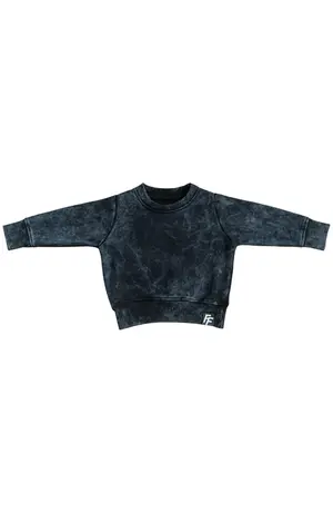 LAREE + CO Crewneck Sweatshirt - Onxy Acidwash