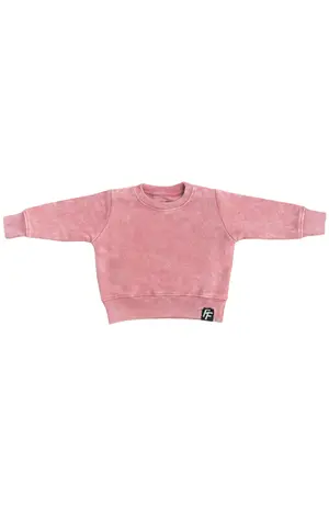 LAREE + CO Crewneck Sweatshirt - Rose Acidwash