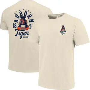 IMAGE ONE Auburn Tigers Comfort Colors Mascot Overlay T-shirt - Cream
