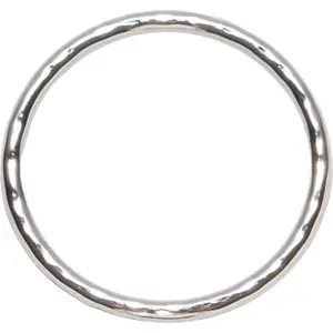 Argento Vivo Hammered Bangle - Silver