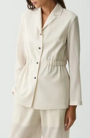 Theory Cinched Waist Wool Blend Jacket