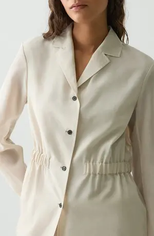 Theory Cinched Waist Wool Blend Jacket