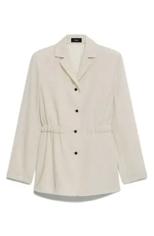 Theory Cinched Waist Wool Blend Jacket