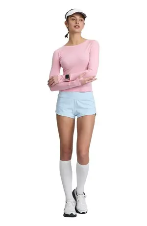 COZY ZERO 100% Merino Running Long Sleeve With Watch Window - Pink
