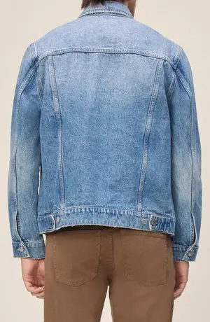 Warp + Weft Distressed Denim Trucker Jacket