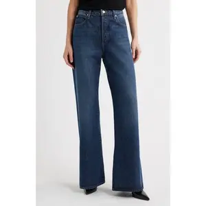 FRAME The Loose High-waist Wide-leg Jeans - Trooper