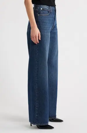 FRAME The Loose High-waist Wide-leg Jeans - Trooper