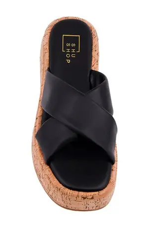 SHU SHOP Lydia Platform Slide Sandal - Black