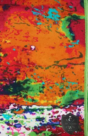 CLIFTON WILSON Color Paint Splash Silk Pocket Square