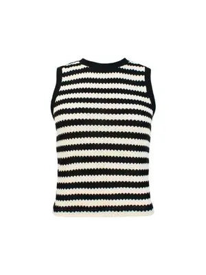 RO&ZO Stripe Knit Shell Top
