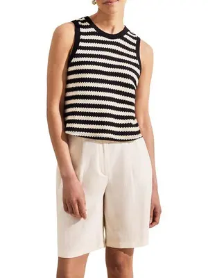 RO&ZO Stripe Knit Shell Top