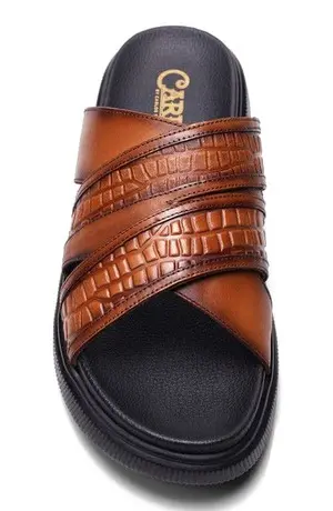 CARLOS BY CARLOS SANTANA Rhythm Slide - Tan Leather