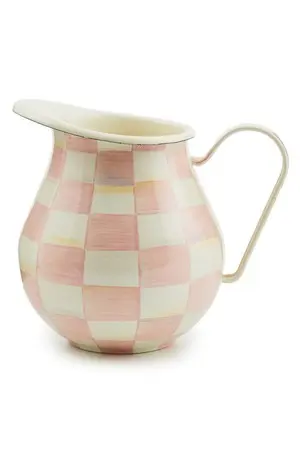 MACKENZIE-CHILDS Rosy Check Pitcher - Pink/ White