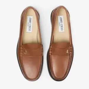 JIMMY CHOO Ethan Tan Brushed Leather Loafer - Neutral