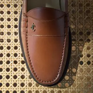 JIMMY CHOO Ethan Tan Brushed Leather Loafer - Neutral