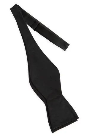 CLIFTON WILSON Silk Bow Tie - Black