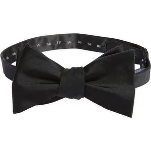CLIFTON WILSON Silk Bow Tie - Black