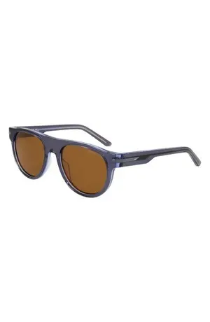 Nike Crescent Iii 54mm Round Sunglasses - Smoke / Amber