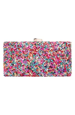 Nina Embellished Clutch - Pink Multi