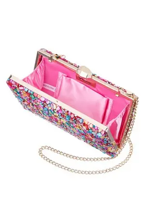 Nina Embellished Clutch - Pink Multi