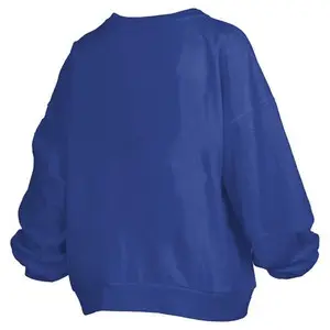 PRESSBOX Kansas Jayhawks Janise Arch Pullover Sweatshirt - Royal